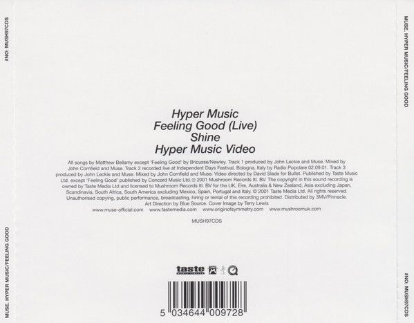 Muse – Hyper Music / Feeling Good (CD) - Rockydiscos